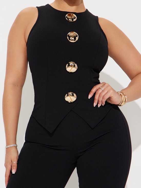 Fashion Nova | Pants & Jumpsuits | Fashion Nova Black Sleeveless ...